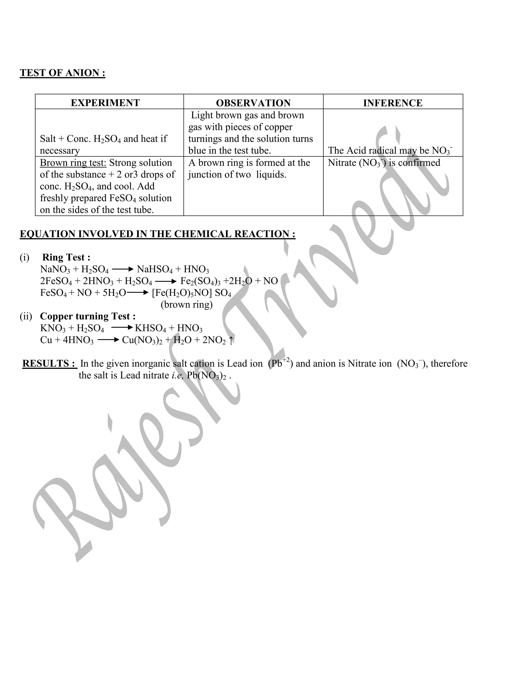 chemistry Practical Class 12th CBSE. | PDF