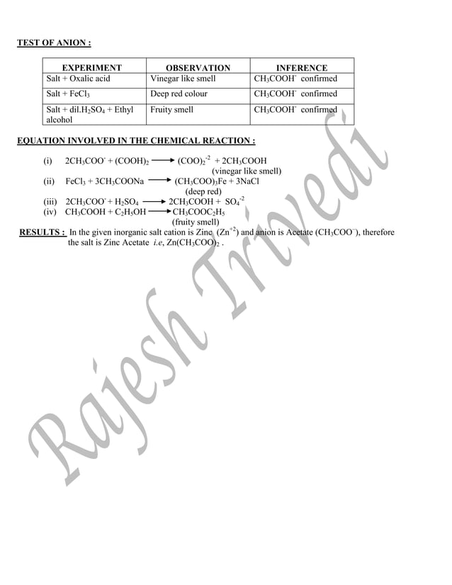 chemistry Practical Class 12th CBSE. | PDF | Chemistry | Science