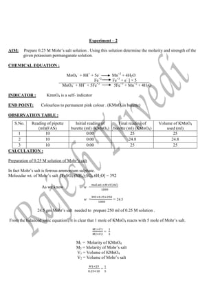 chemistry Practical Class 12th CBSE. | PDF