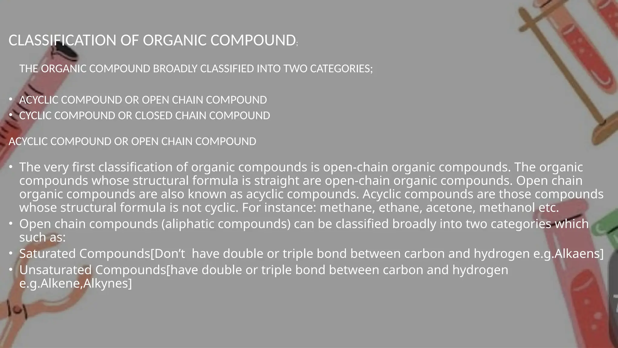ORGANIC CHEMISTRY NOMENCLEATURE , CLASSIFICATION. | PPTX