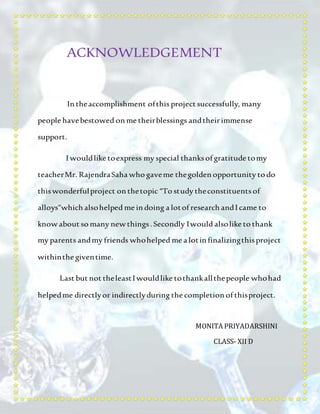 Chemistry investigatory project | DOCX | Chemistry | Science