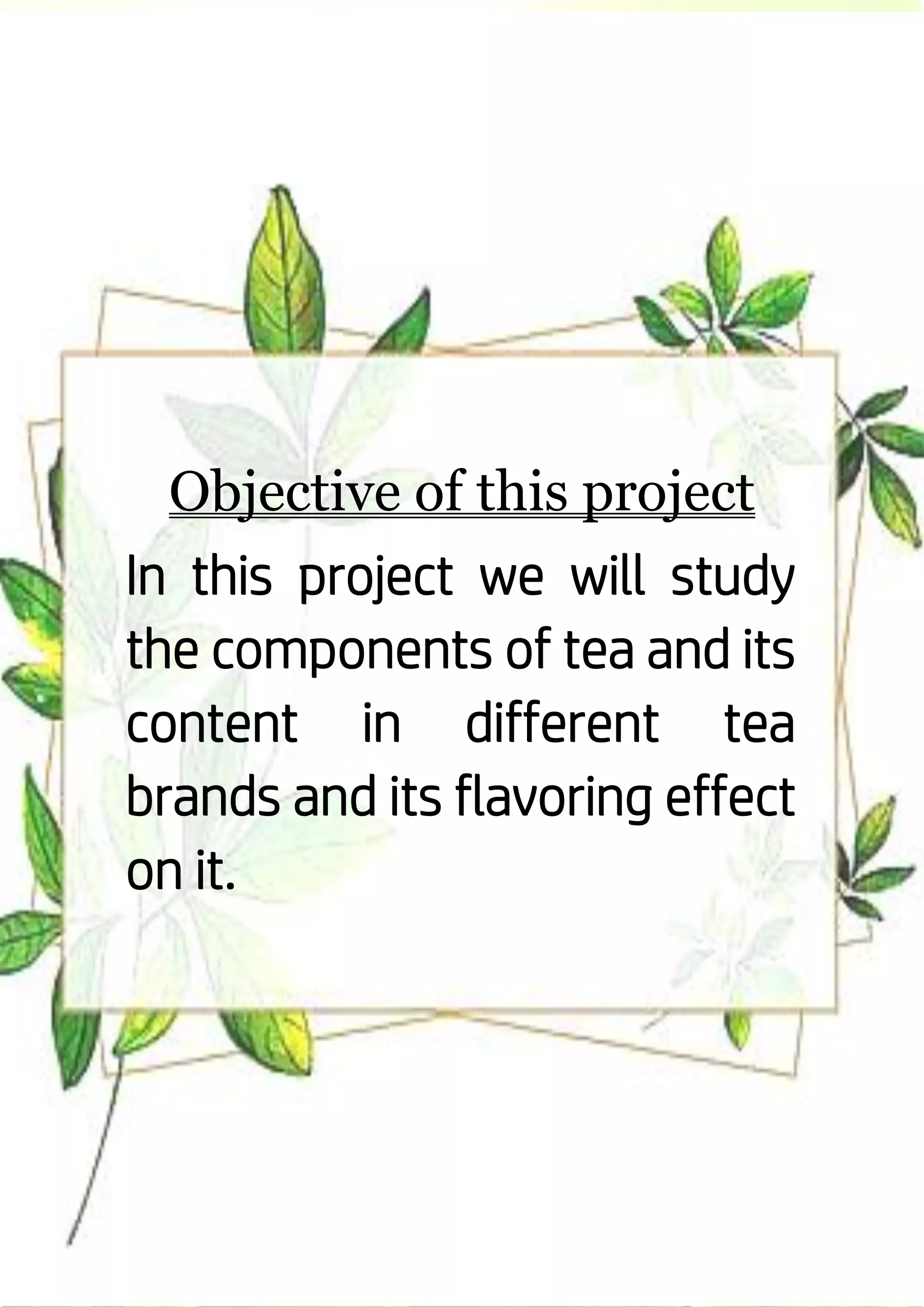 Chemistry Project for class 12 on a comparative study on different ...