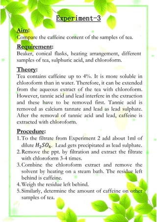 Chemistry Project for class 12 on a comparative study on different ...