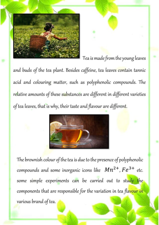 Chemistry Project for class 12 on a comparative study on different ...