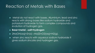 Chemical properties of Metals | PPTX