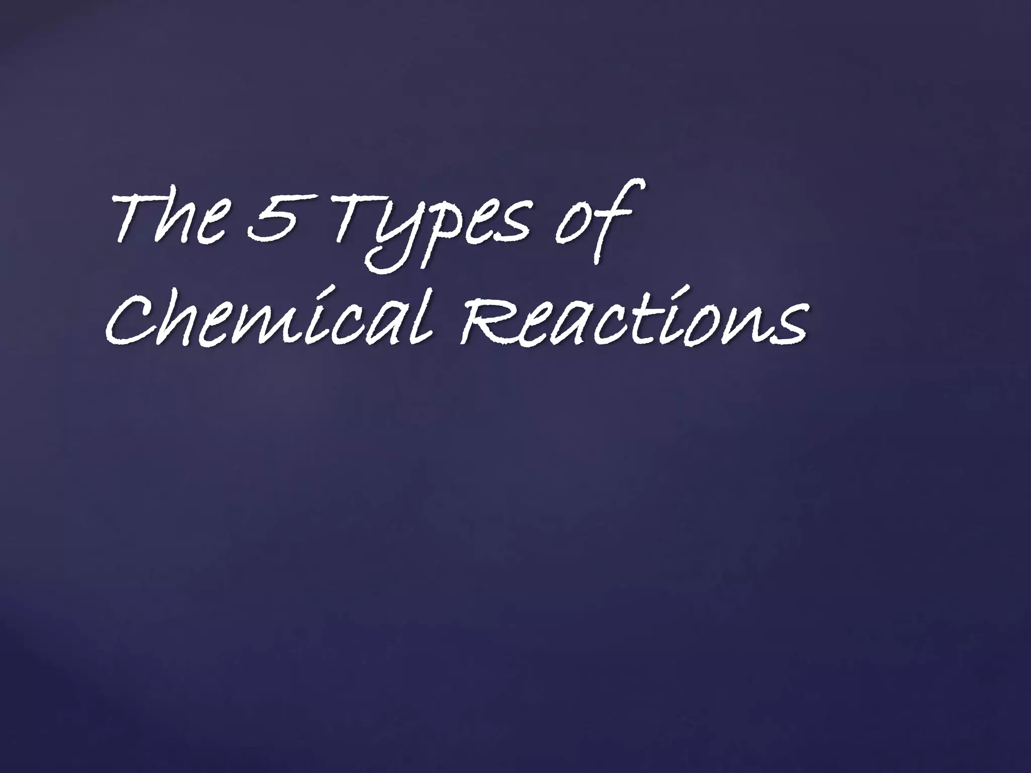 Types of Chemical reaction class 10 | PPTX