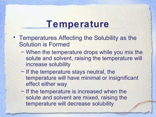 Factors Affecting Solubility | PPT