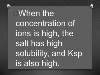 Explain and Apply the Solubility Product Constant to Predict the ...