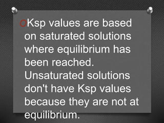 Explain and Apply the Solubility Product Constant to Predict the ...