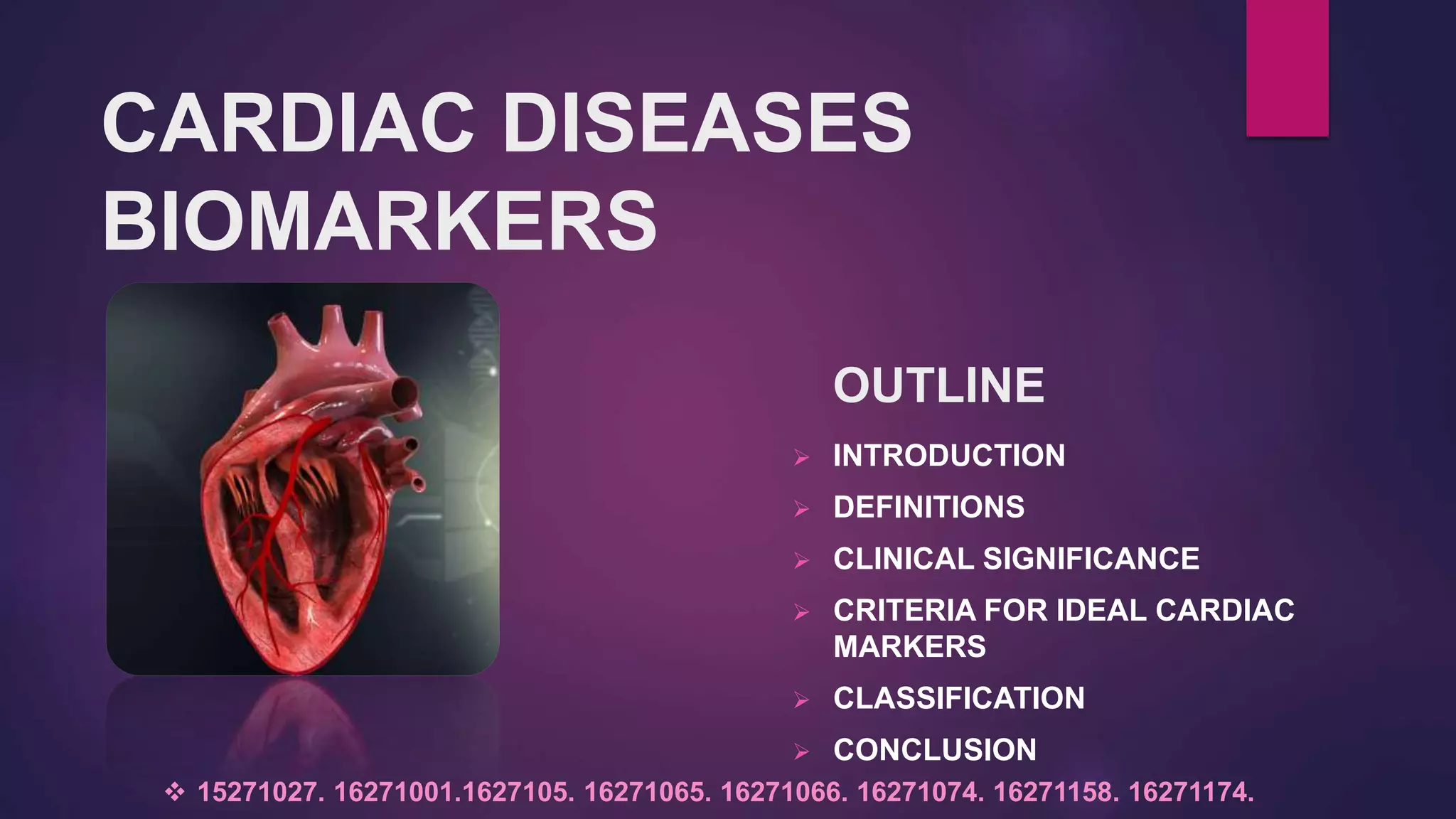 markers of cardiac disorders | PPT