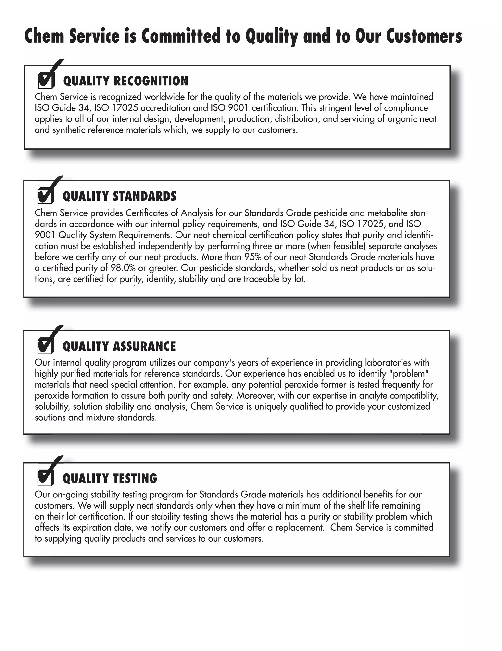 Chem Service Inc Pesticide Reference Standards Catalogue | PDF