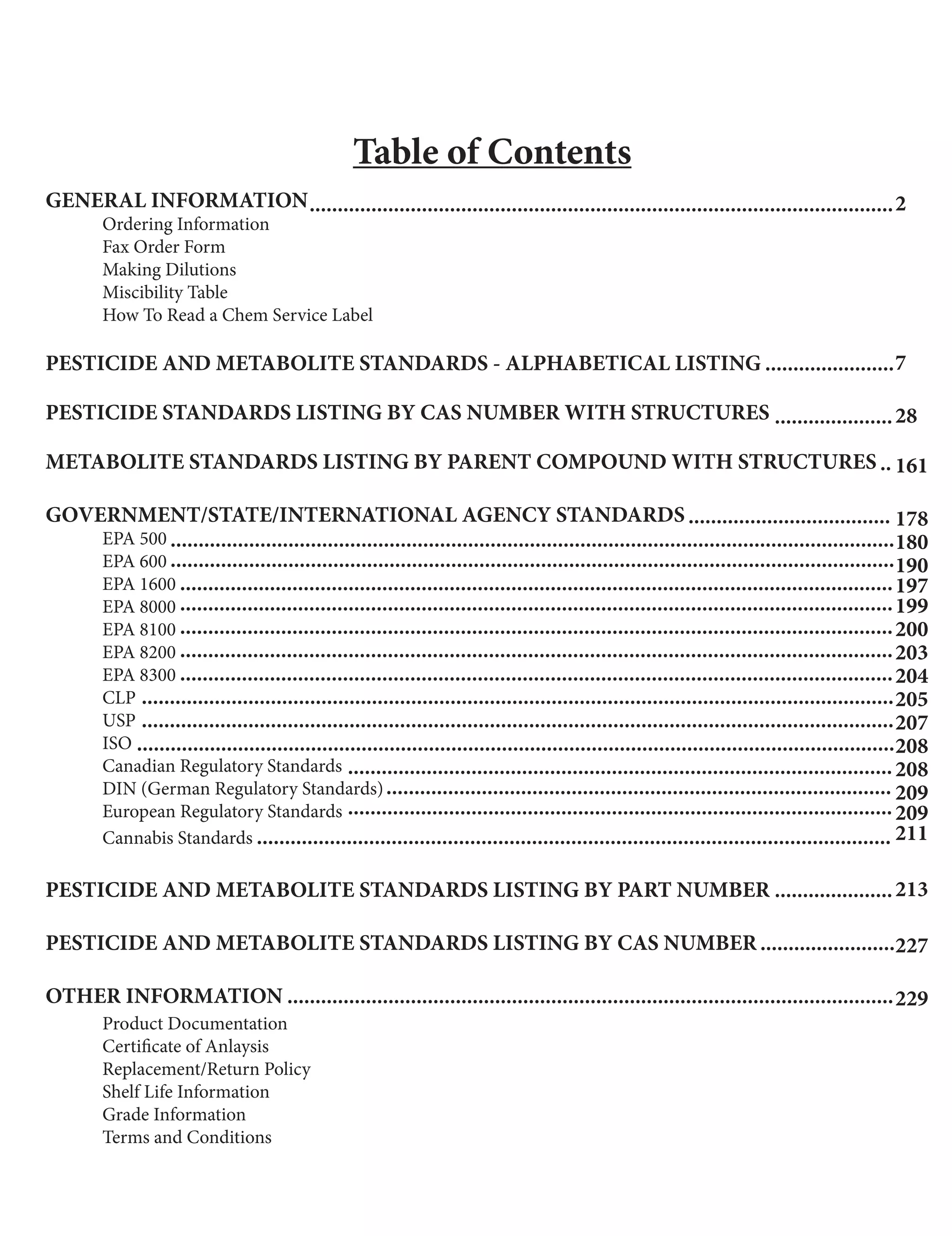 Chem Service Pesticide Reference Standards Catalogue | PDF