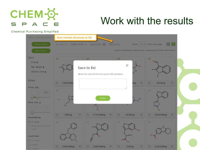 ChemSpace users manual | PPTX