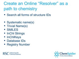 Chem spider as a chemical term resolver | PPT