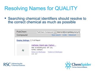 Chem spider as a chemical term resolver | PPT