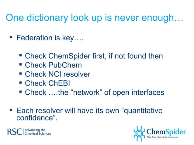 Chem spider as a chemical term resolver | PPT