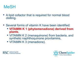 Chem spider as a chemical term resolver | PPT