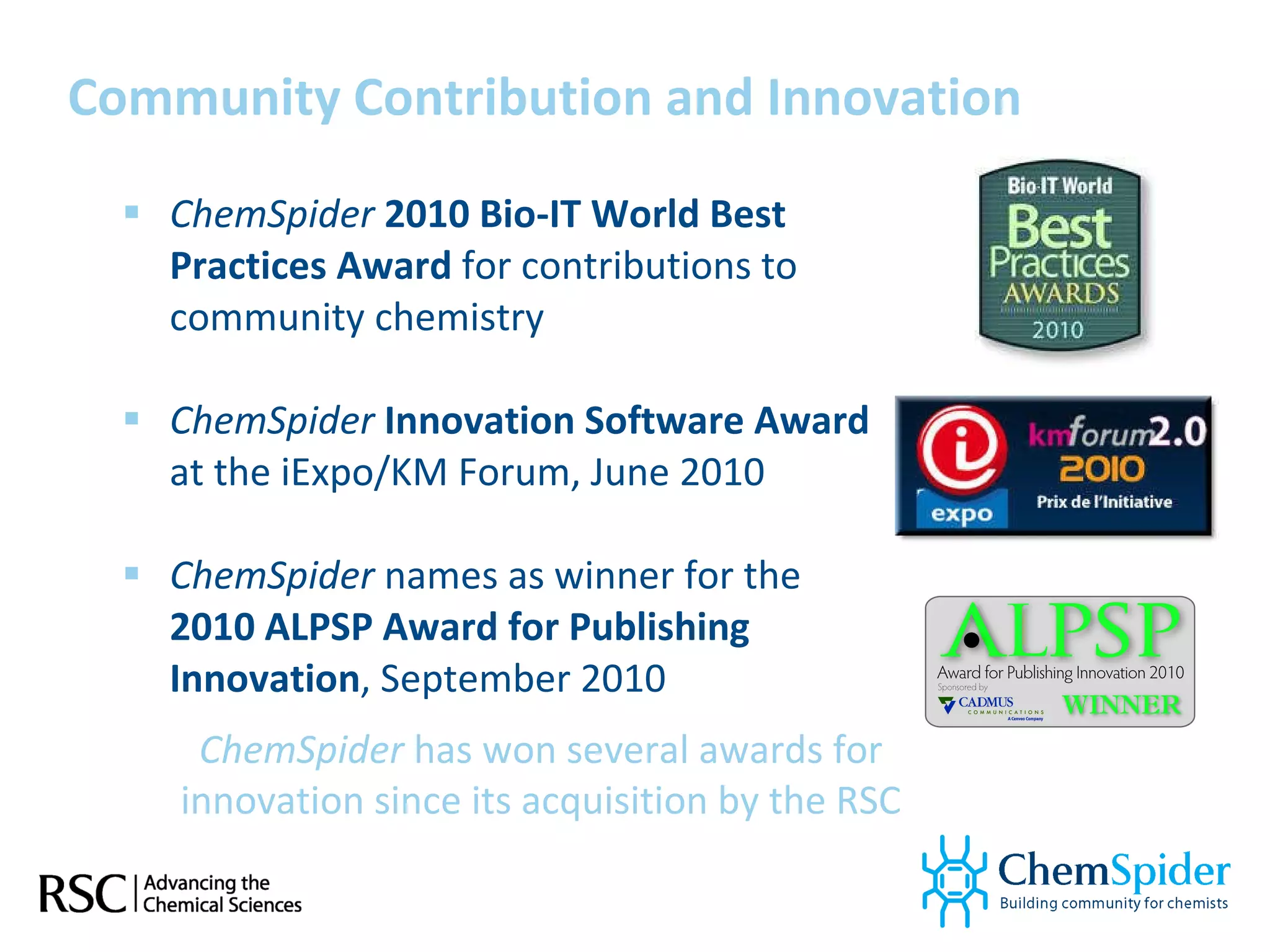 Chem spider introduction spring 2011 | PPT