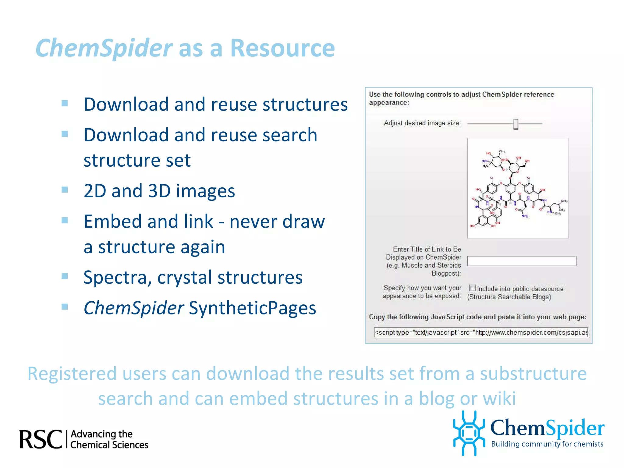 Chem spider introduction spring 2011 | PPT