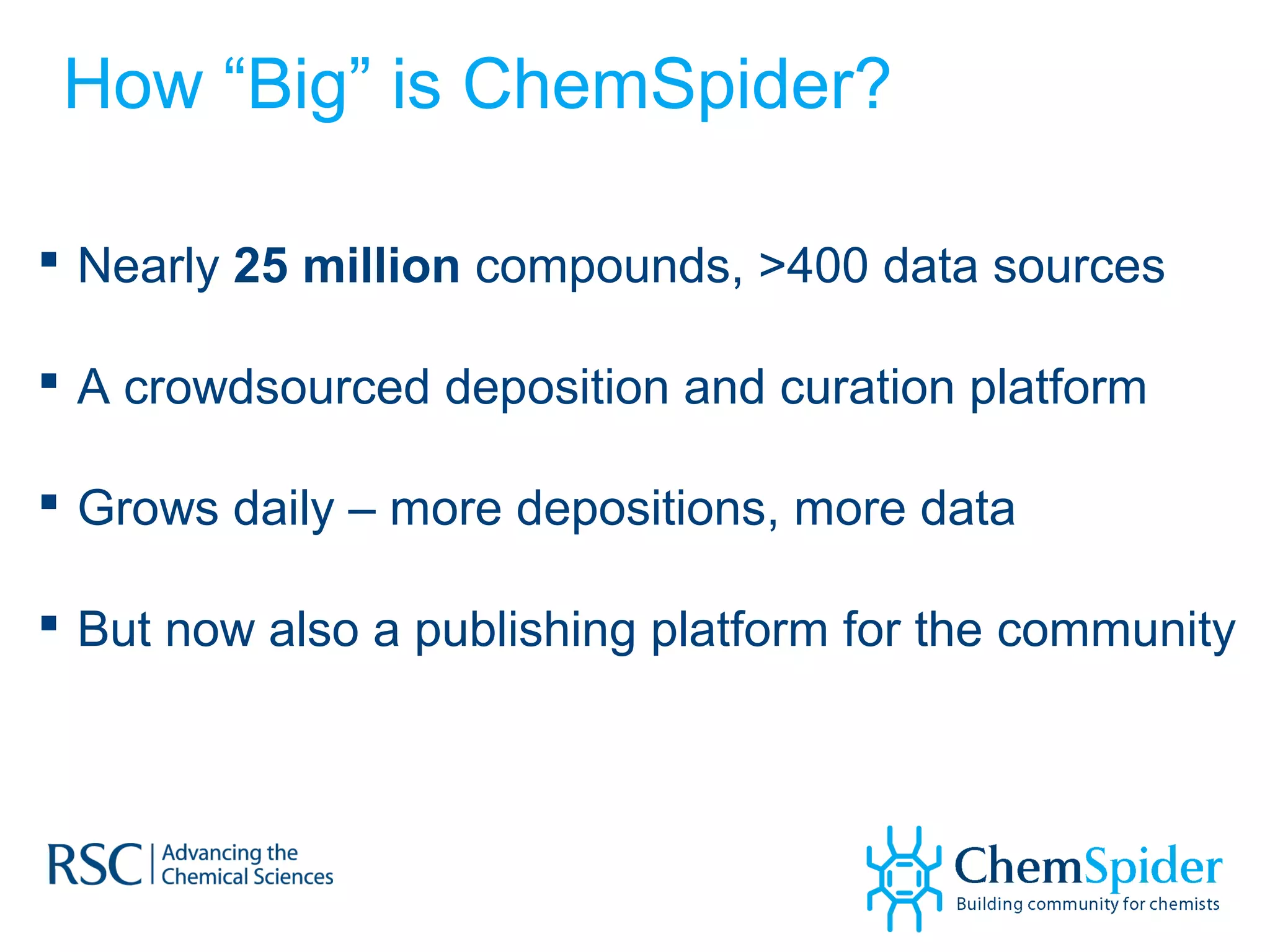 ChemSpider Overview Presentation at Special Libraries Association | PPT
