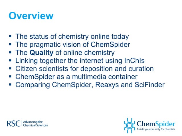 ChemSpider Presentation At University Of Toronto | PPT