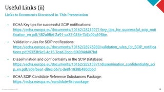 Industry experience of complying with their SCIP database obligations ...