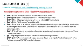 Industry experience of complying with their SCIP database obligations ...