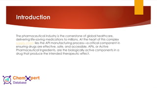 Chemxpert-15-Apr-API Manufacturing for Pharmaceutical Production.pptx