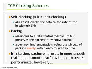 The Impact of Network Variabilities on TCP Clocking Schemes | PDF | Internet | Computing