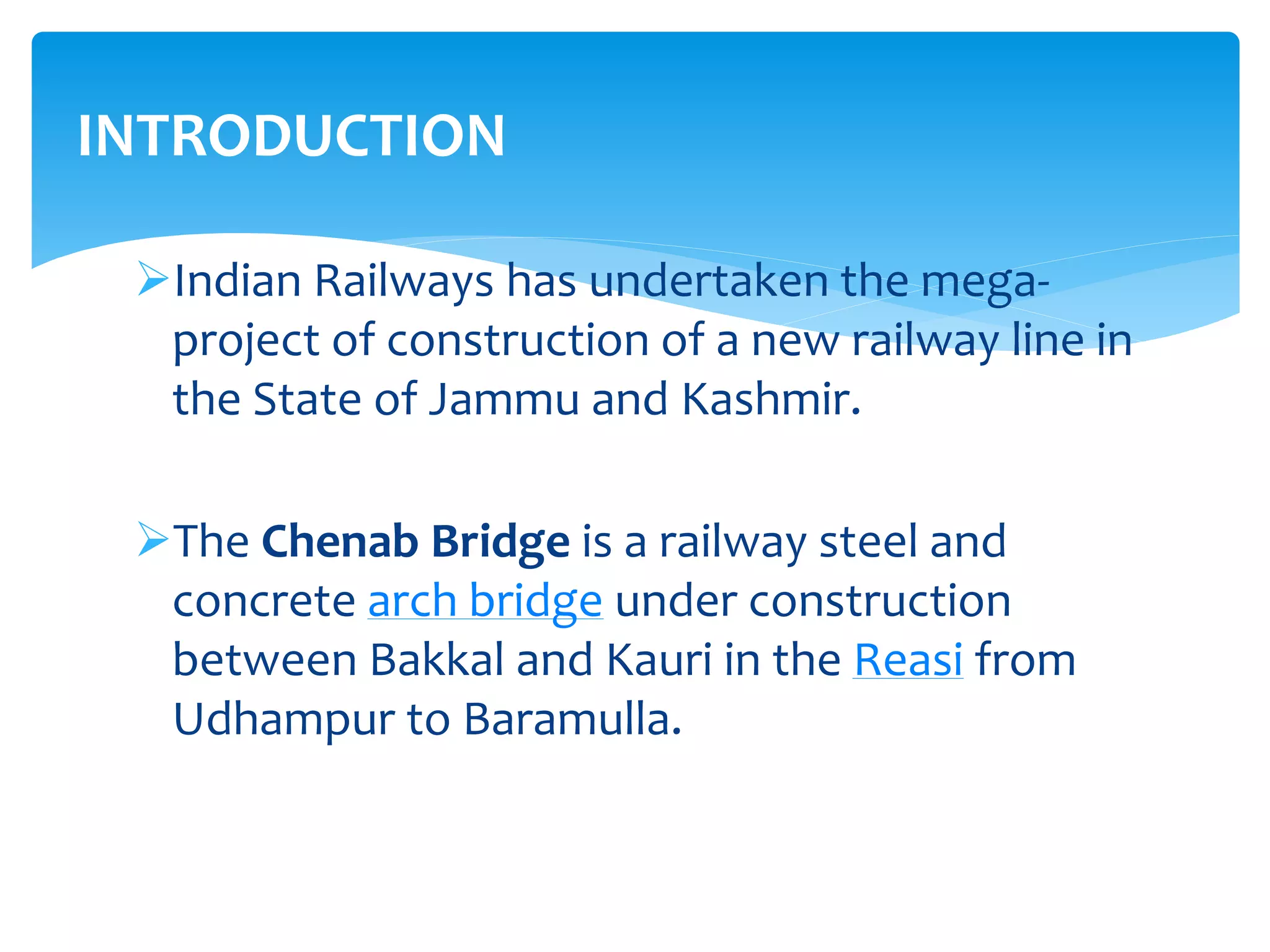 Chenab bridge ppt | PPTX