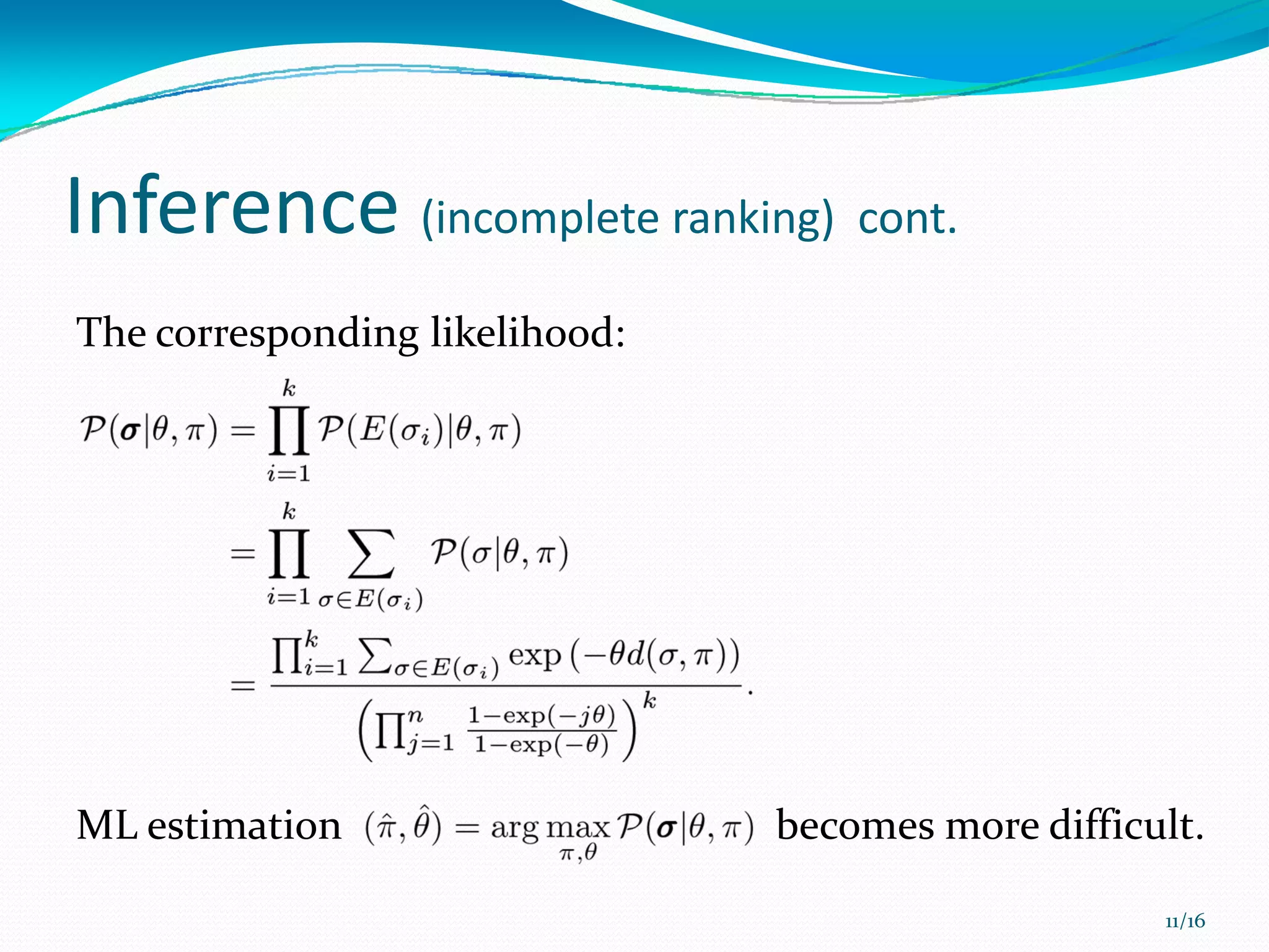 A new instance-based label ranking approach using the Mallows model | PPT
