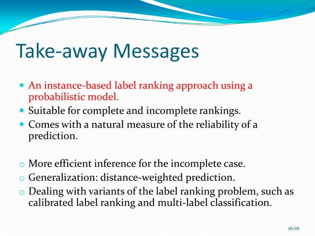 A New Instance Based Label Ranking Approach Using The Mallows Model Ppt