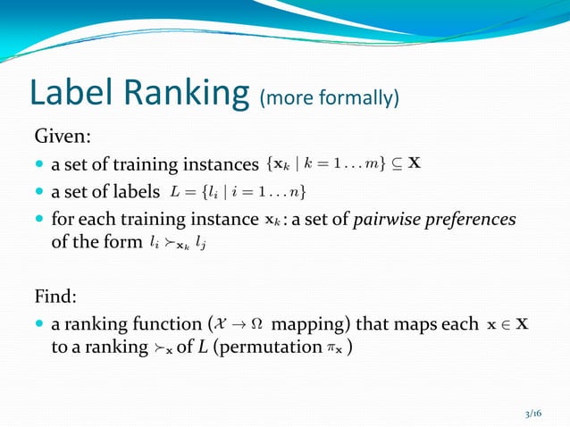 A new instance-based label ranking approach using the Mallows model | PPT