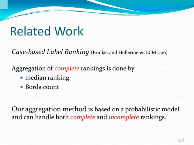 A New Instance Based Label Ranking Approach Using The Mallows Model Ppt