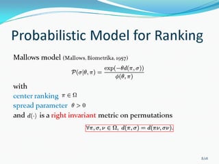 Instance based label ranking using the Mallows models | PPT