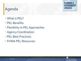 Cheng Yan, FHWA PEL Overview | PPTX