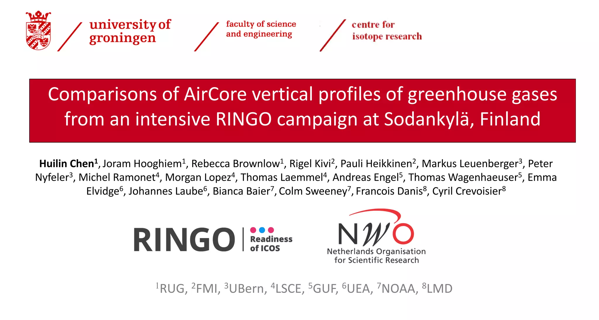 Chen, Huilin: Comparisons of AirCore vertical profiles of greenhouse gases from an intensive ...