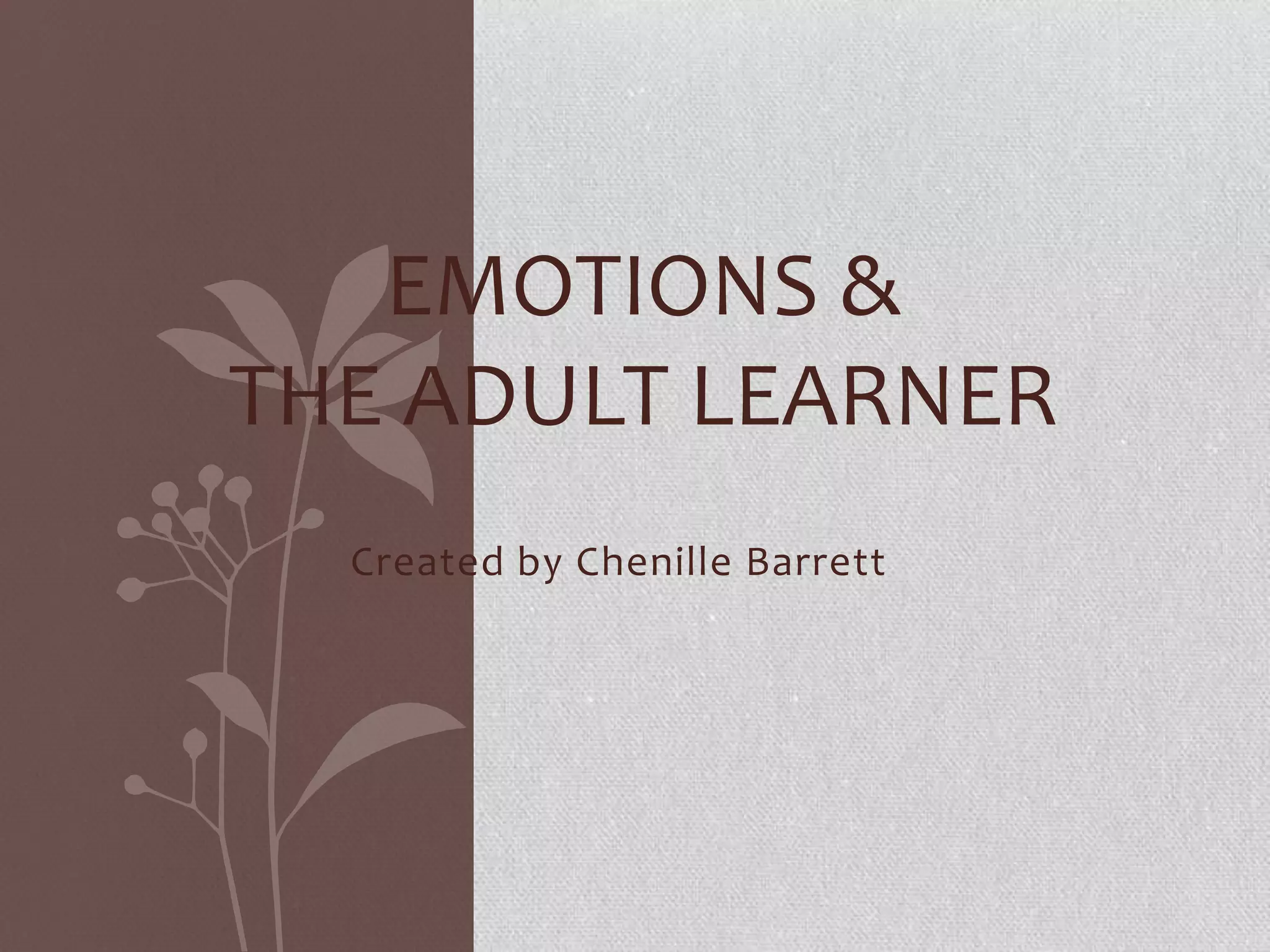 Emotions and Learning Final Project Demonstration | PPTX