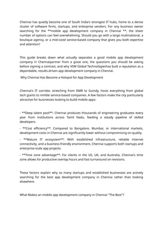Chennai has quietly become one of South India.docx
