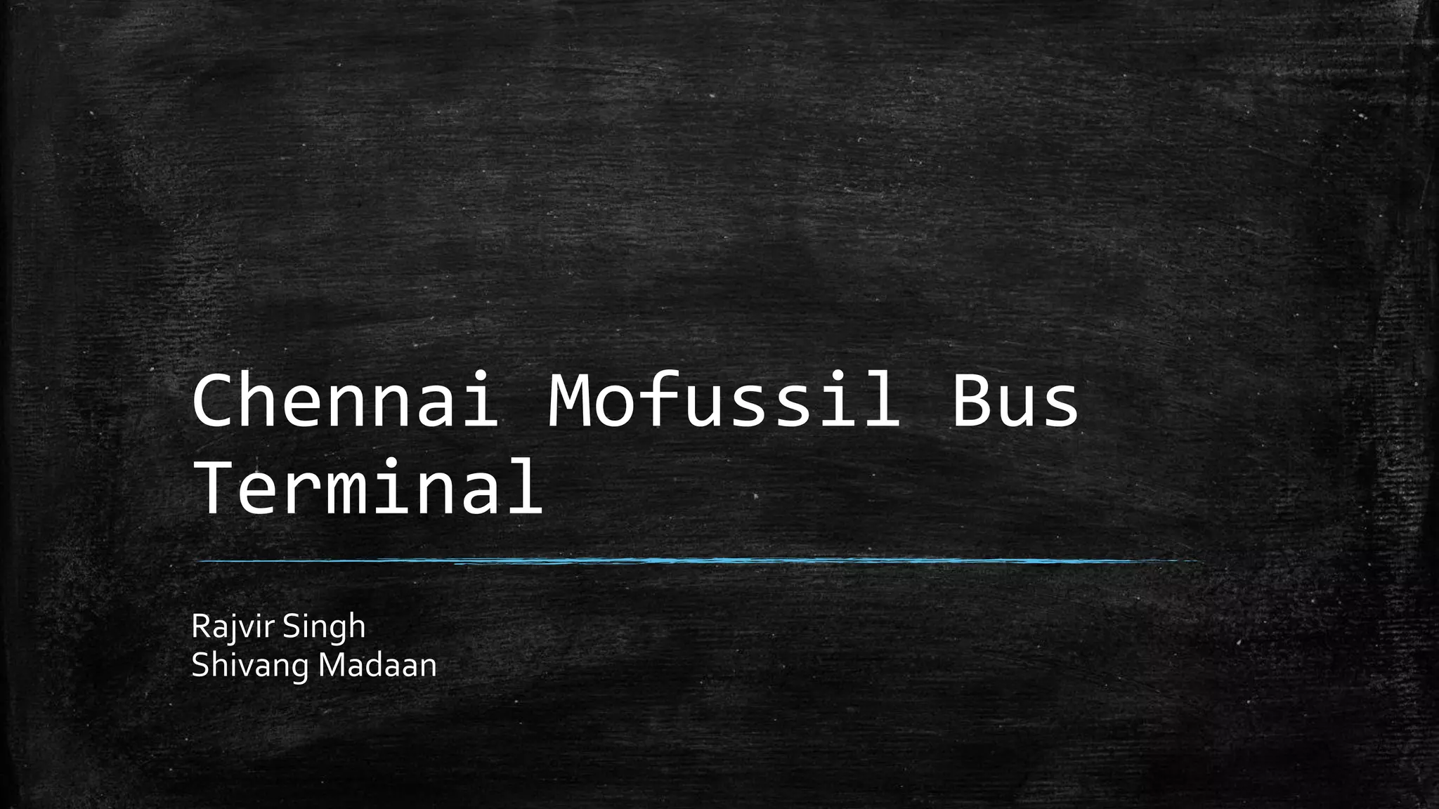 Chennai mofussil bus terminal | PDF