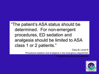 Procedural sedation in emergency medicine | PPTX