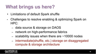 Improving Apache Spark by Taking Advantage of Disaggregated Architecture | PPT