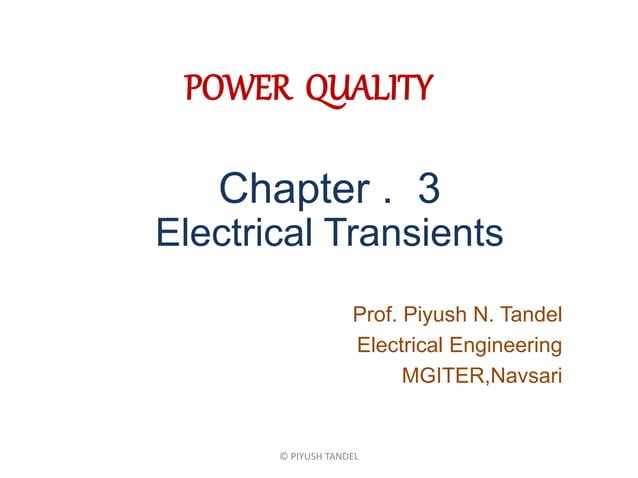 Chep 03 Electrical transient | PPTX | Computer Networking | Computing