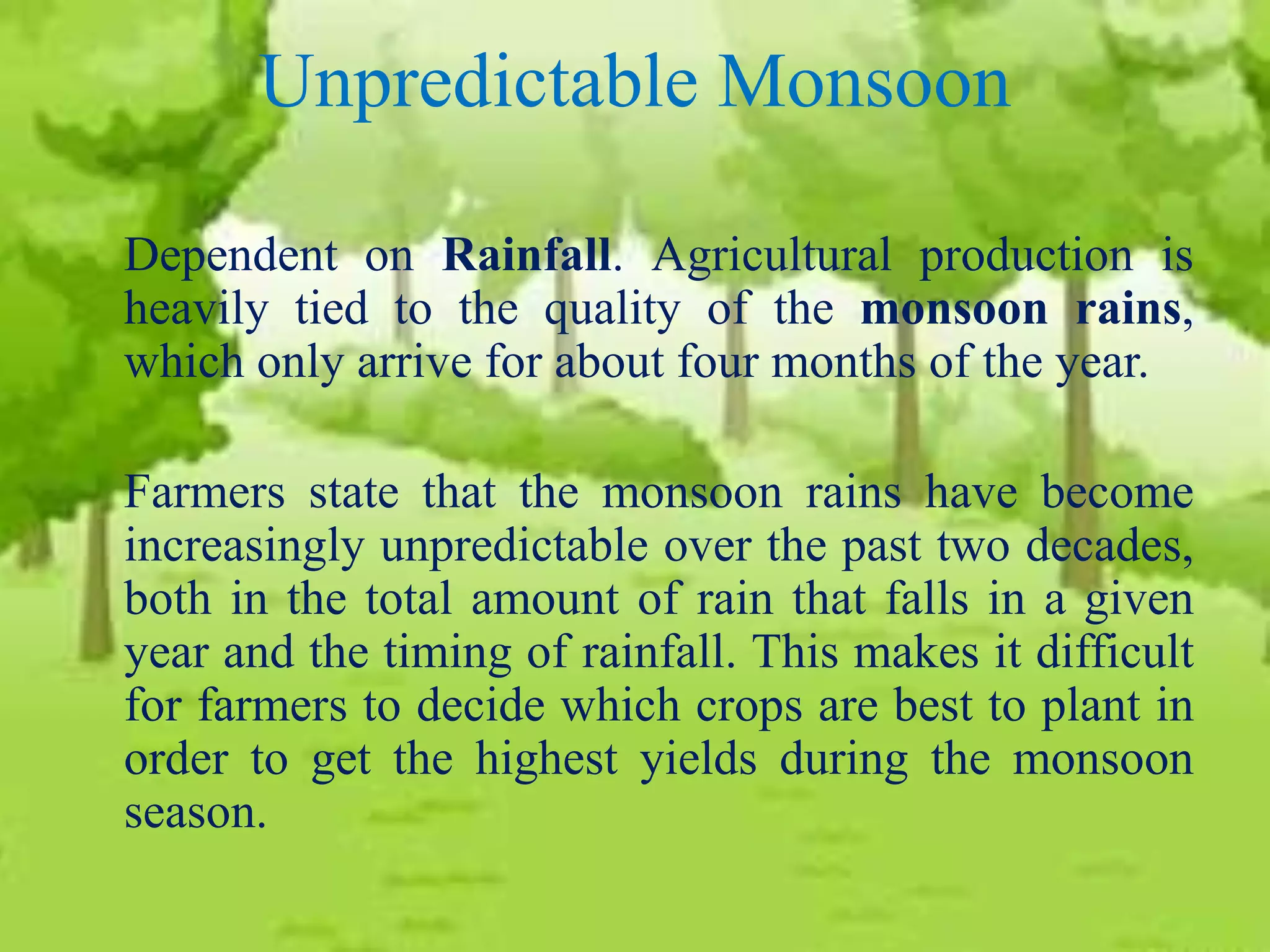 CHALLENGES FACED BY FARMERS DUE TO ENVIRONMENTAL CHANGES | PPTX