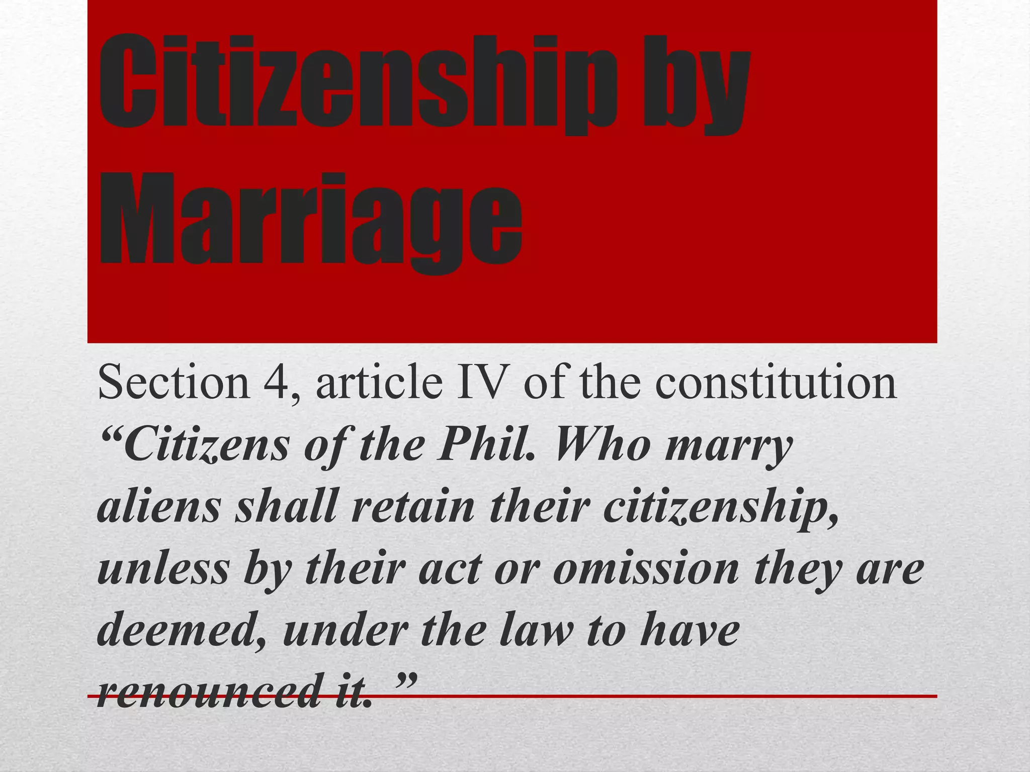 naturalized citizen and natural - born citizen in the Philippines. | PPTX