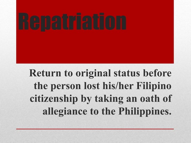 naturalized citizen and natural - born citizen in the Philippines. | PPTX
