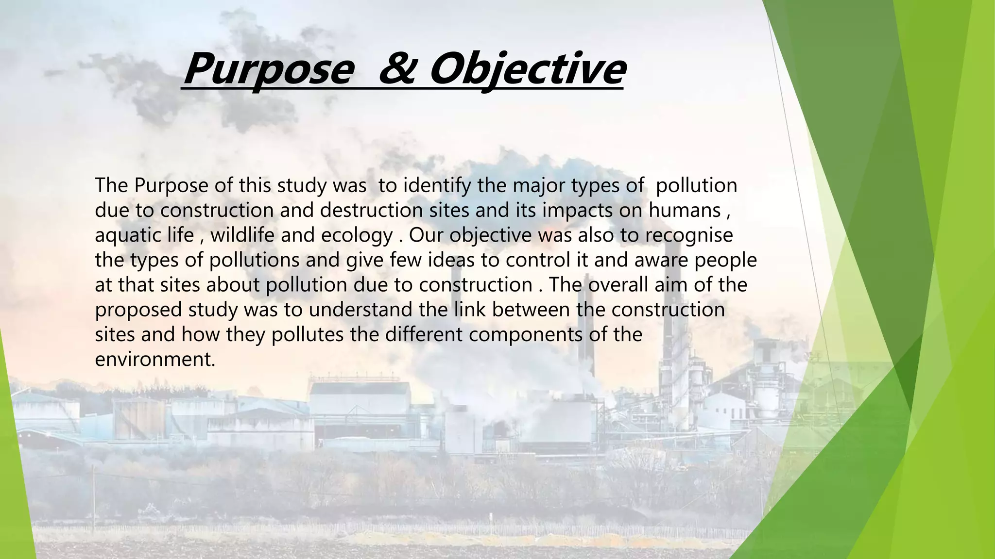 Pollution due to construction | PPTX
