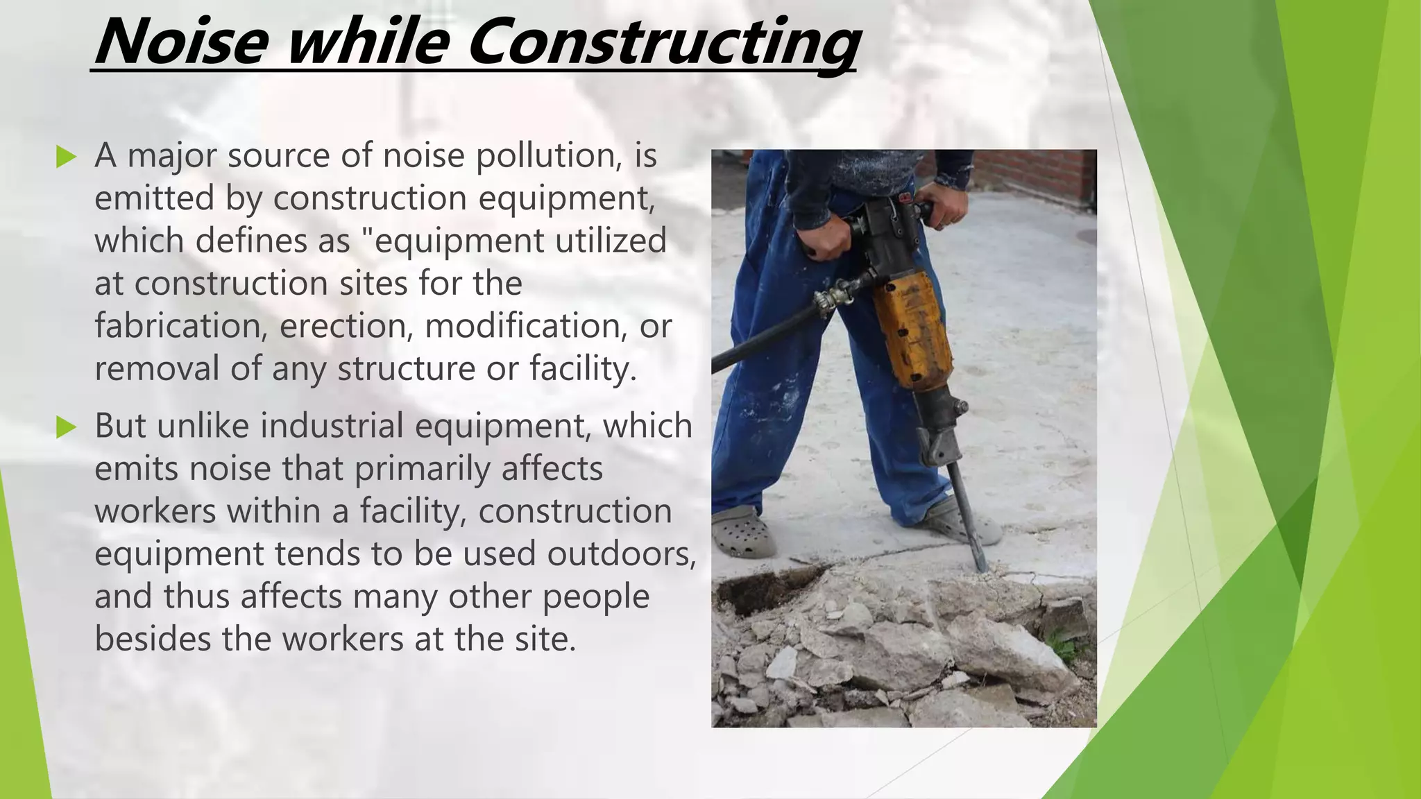 Pollution due to construction | PPTX