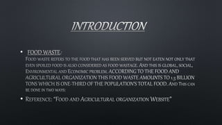 Food Waste prevention. | PPTX | Agriculture | Industries