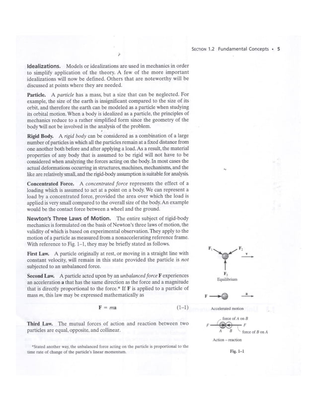 engineering mechanic chapter 1 - basic concepts in statics | PDF